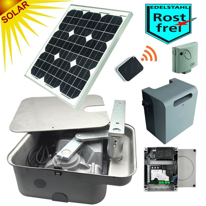 Solar-Set NICE Unterflurantrieb MFAB 24V bis 3,0m Flügelb