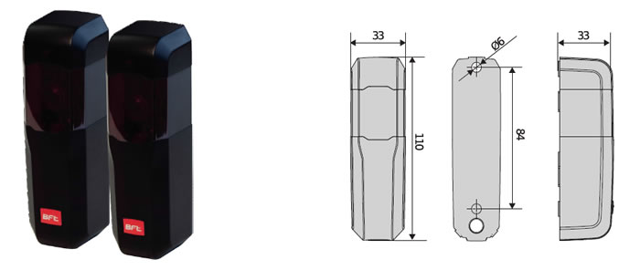 BFT Einweg-Lichtschranke Compacta A20-180 (1 Paar)
